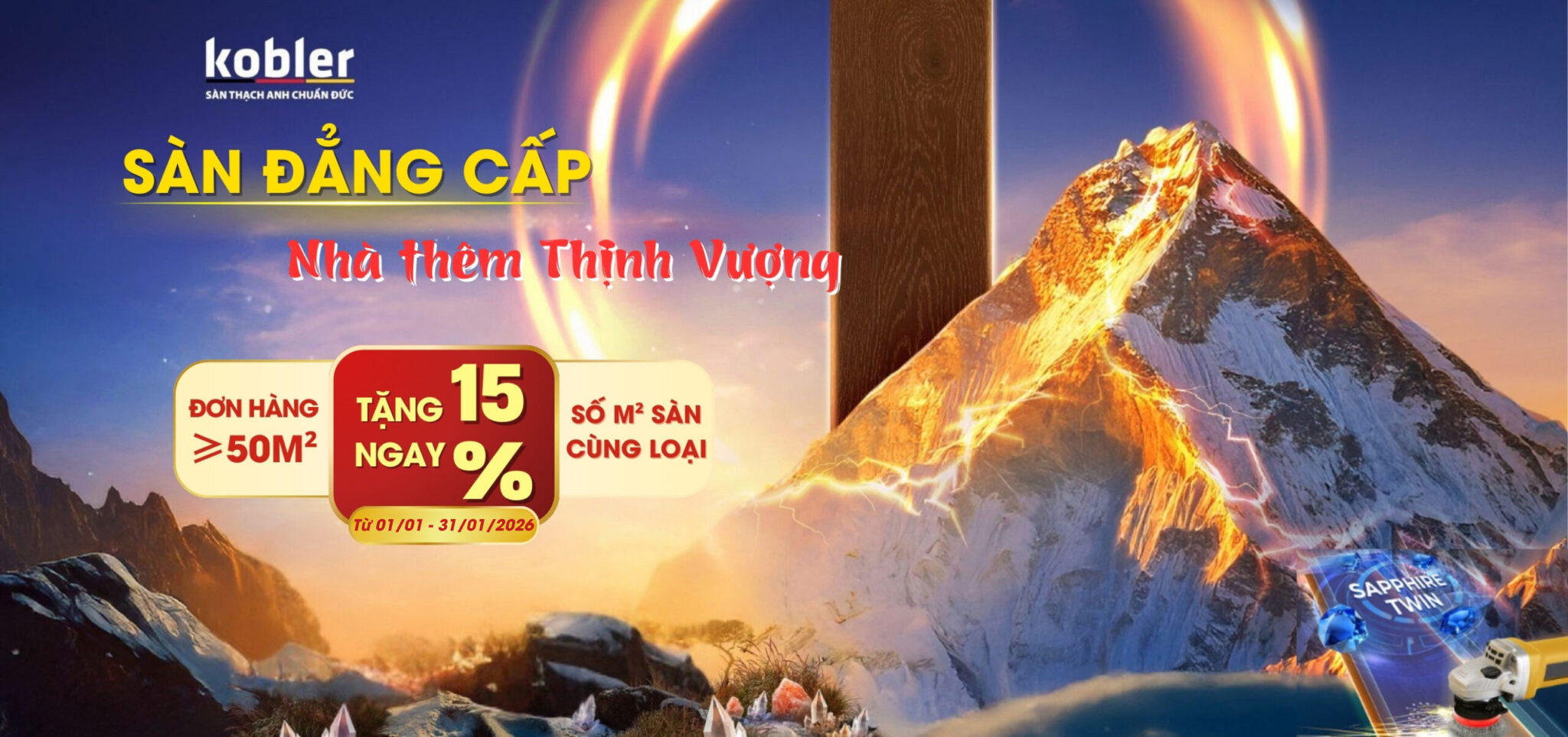 TV Decor Distributor Viet Nam - Sàn thạch anh Kobler chuẩn Đức